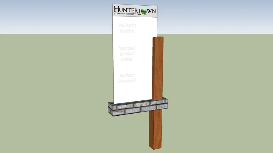 Huntertown Directional Sign | 3D Warehouse