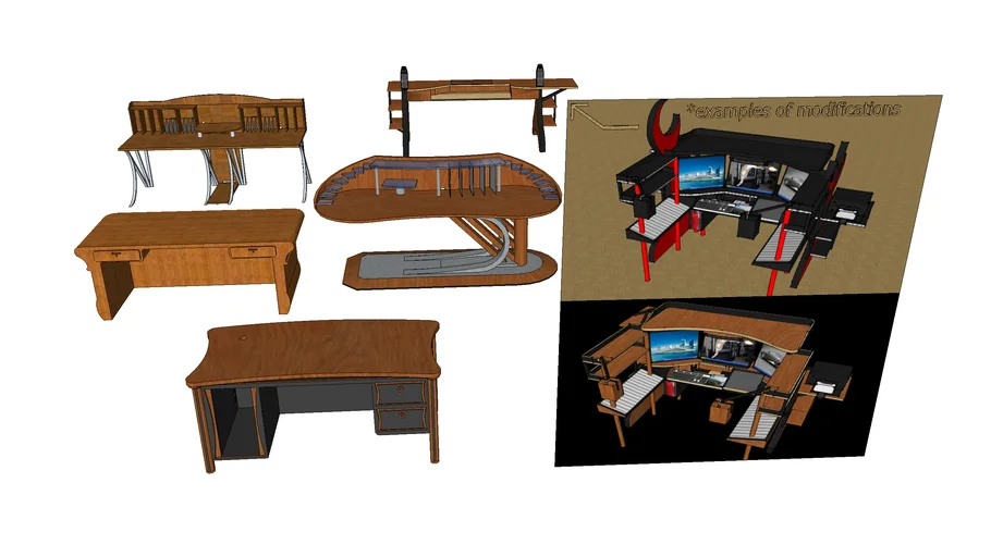 5 DESKS | 3D Warehouse