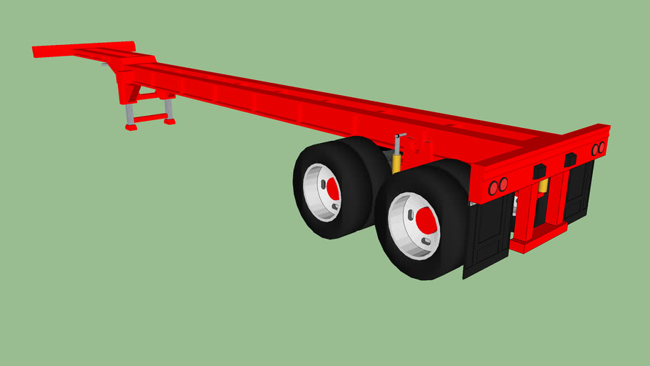 40' SHIPPING CONTAINER CHASSIS | 3D Warehouse
