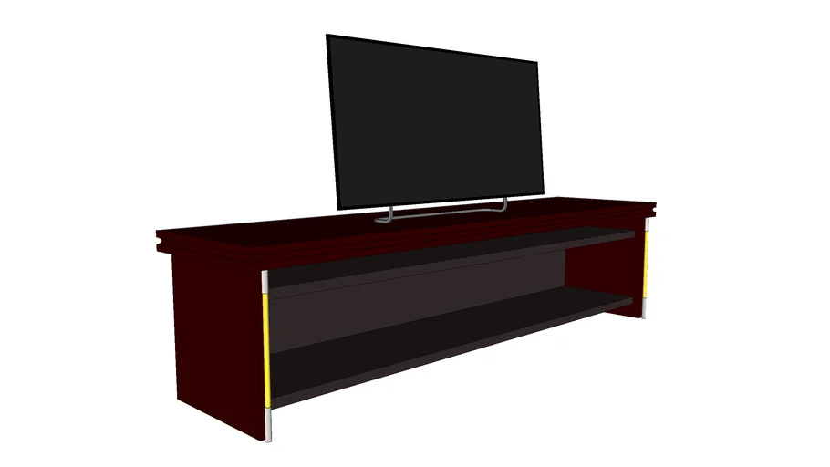 LED TV on table with illuminations | 3D Warehouse