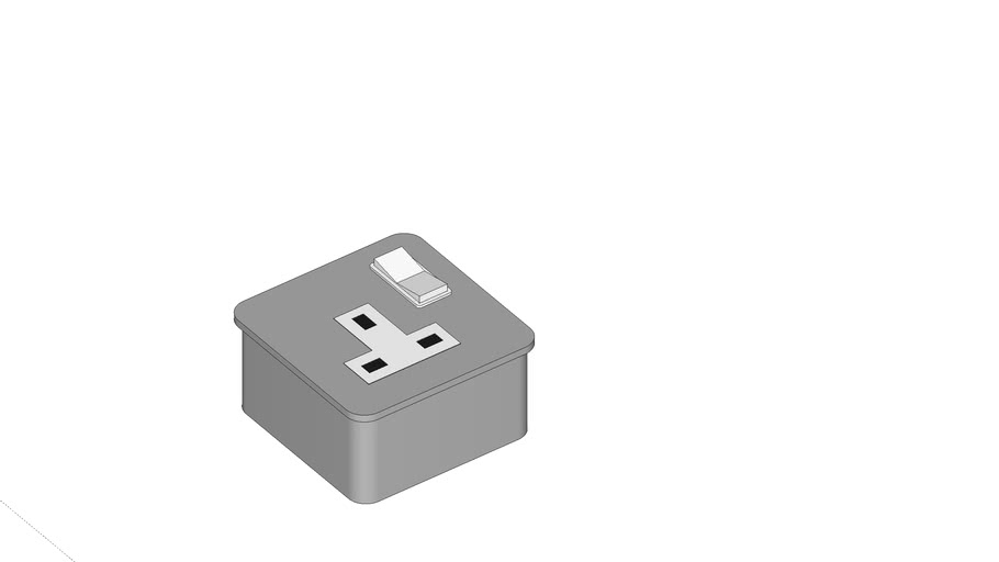 UK Switched Surface Electrical Socket | 3D Warehouse