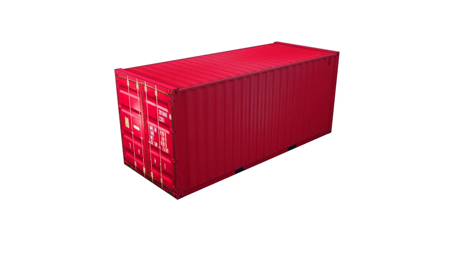 Small Shipping Container - Red | 3D Warehouse