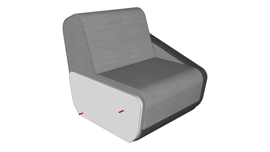 Open port modular seats LD seating | 3D Warehouse