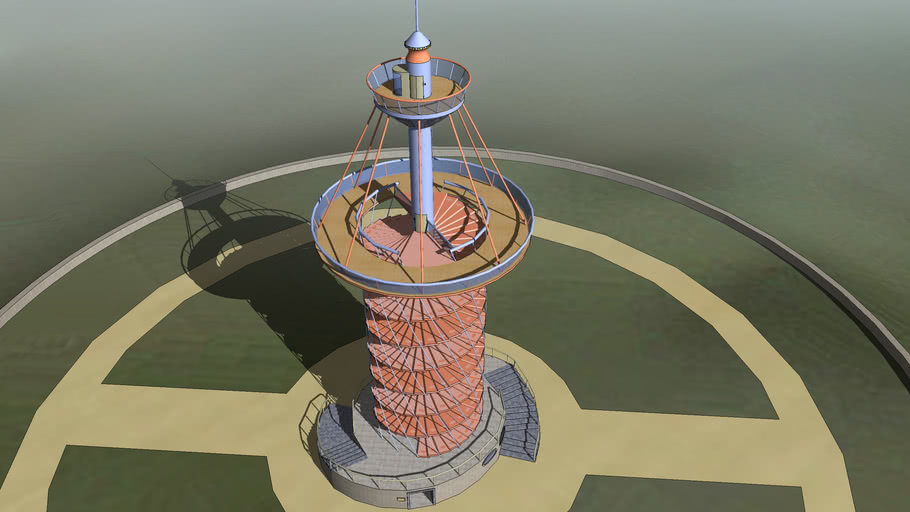 Double helix observation tower | 3D Warehouse