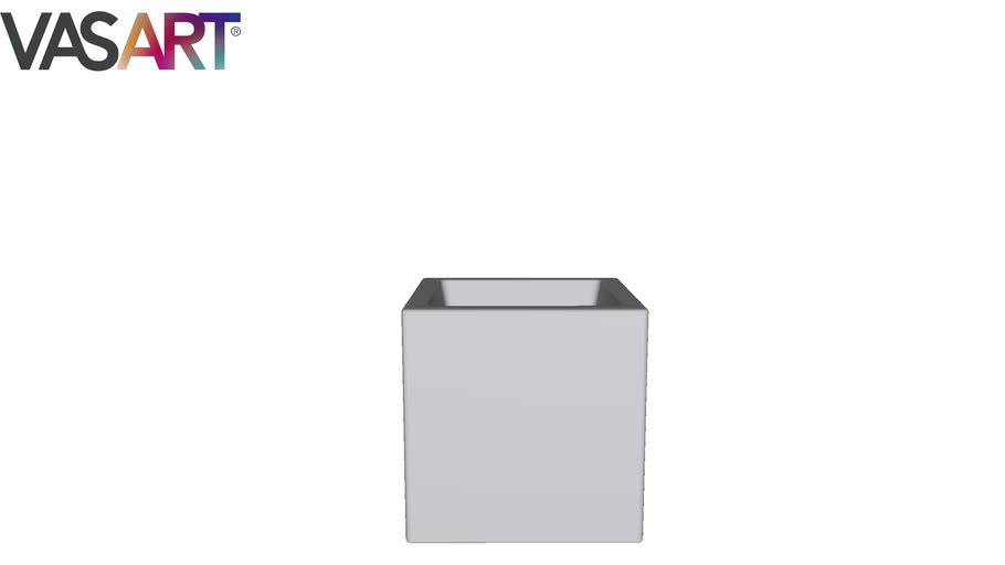 Vaso Cubo 40x40 cm Vasart | 3D Warehouse