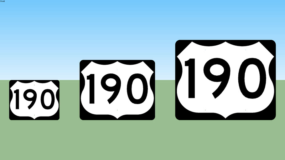 U.S. 190 Sign | 3D Warehouse