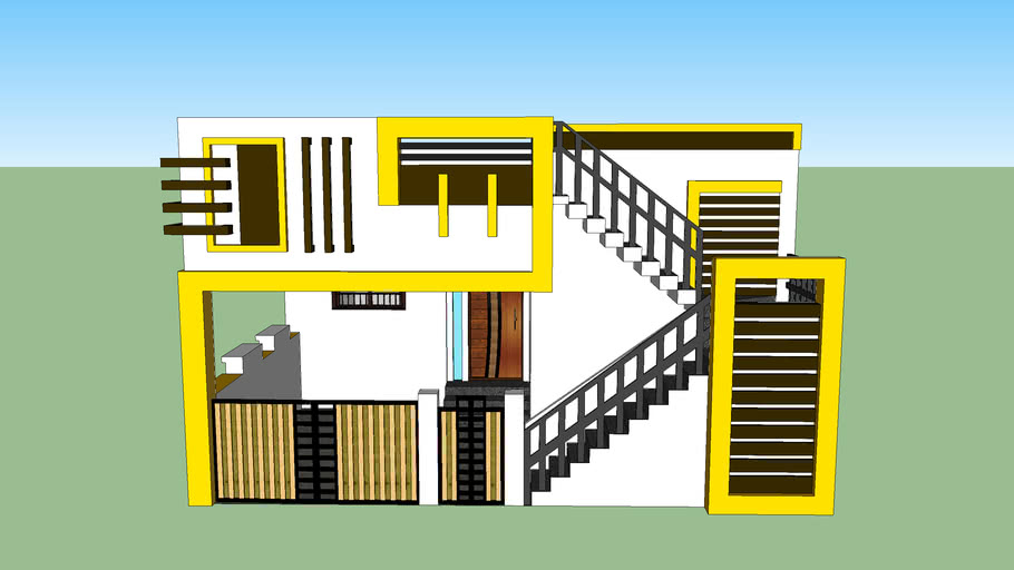 2BHK Elevation | 3D Warehouse