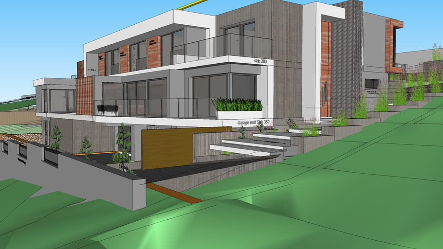 Hillside Design within Contour file | 3D Warehouse