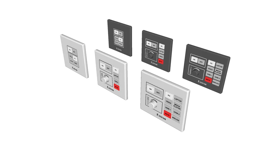 Extron NBP 50, NBP 100, NBP 200 white and black | 3D Warehouse