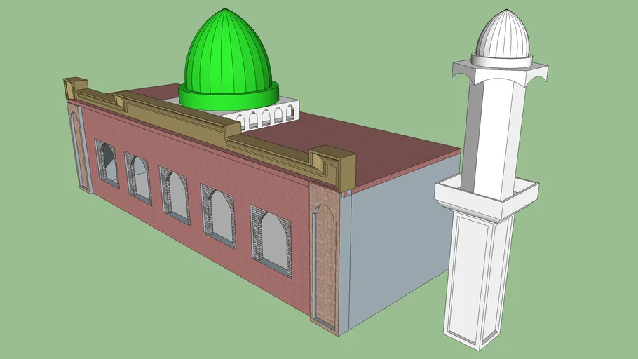 masjid tomb with minar sarkar e madina | 3D Warehouse