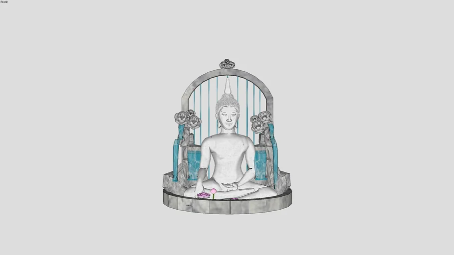 Buddha + fountain | 3D Warehouse