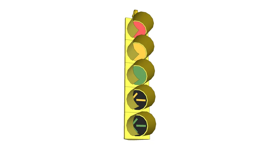 Traffic Signal Advance Green, 8 Inches, Green & Yellow Arrows Separate ...