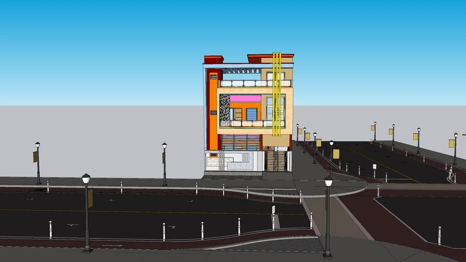 FRONT ELEVATION 32' FEET | 3D Warehouse