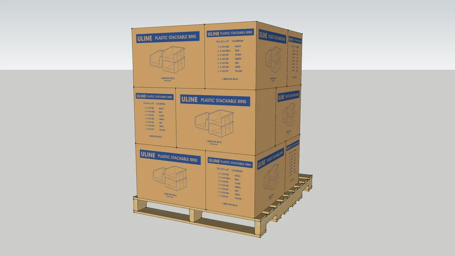 Uline S-12418BLU Skid | 3D Warehouse