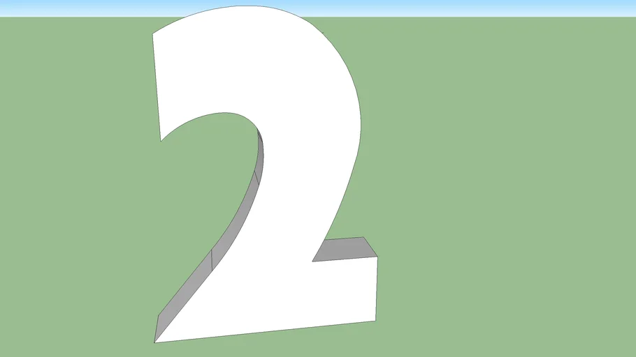 BBC 2 - The 2 in 3D (Based to the 1991-2001 ident) | 3D Warehouse