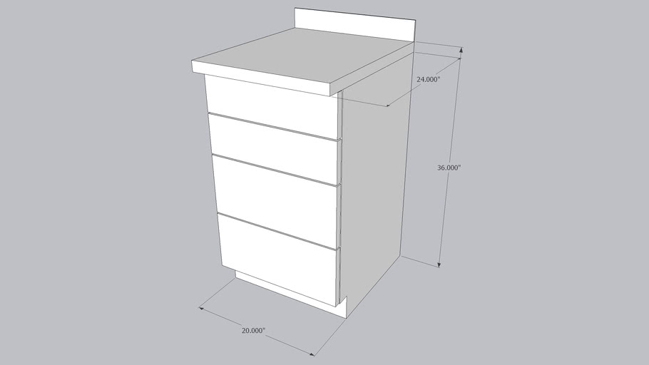 Standard Clinic Base Drawers | 3D Warehouse
