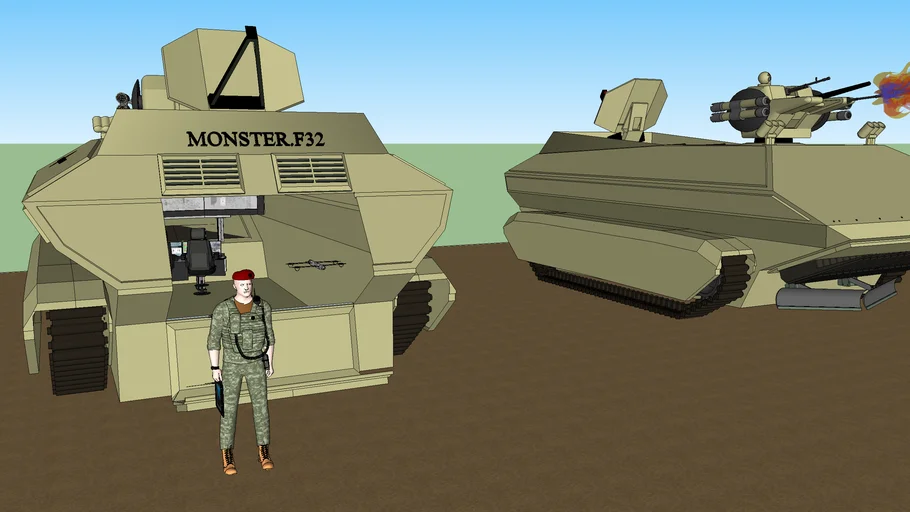 MONSTER .F 32 ROBOT TANK | 3D Warehouse