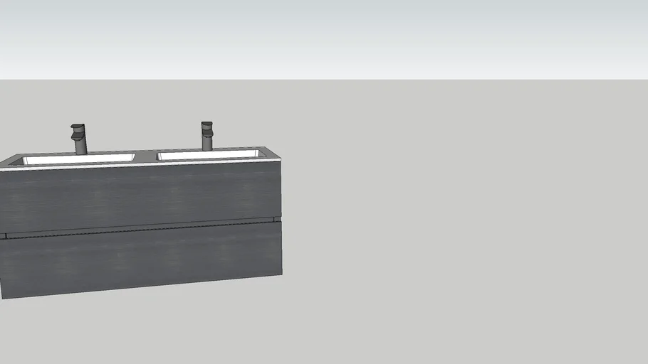 Meuble lavabo Nepal 120 Ceniza | 3D Warehouse