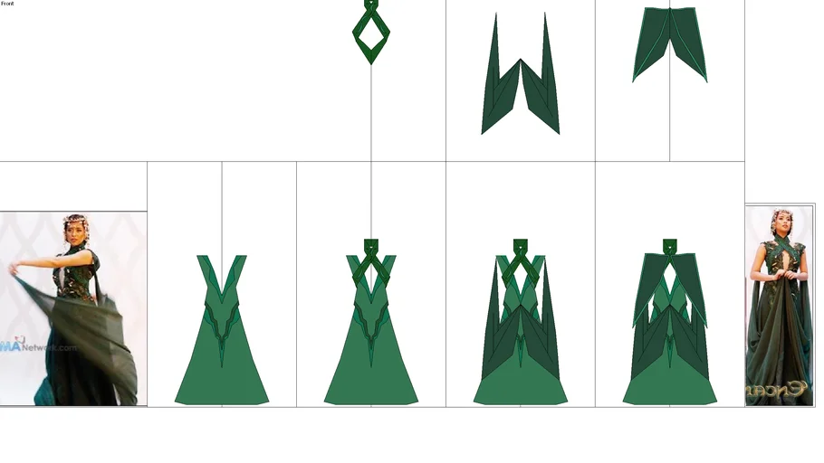 Alena's palace gown, ENCANTADIA. 2D. | 3D Warehouse