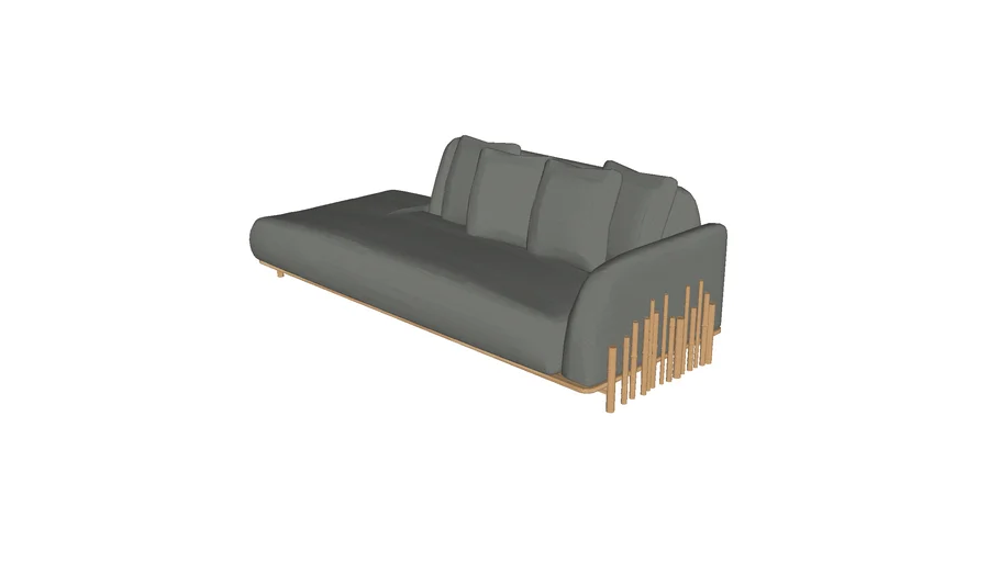 Sofa_Bambu_2,40m_1BR_Puff_TERM_CERCA - F67 | 3D Warehouse