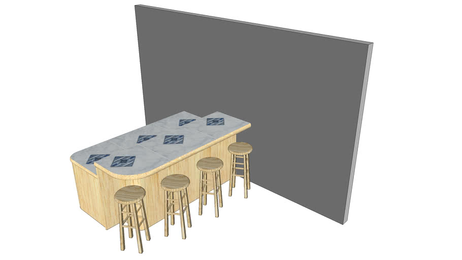 Wall Adjacent Breakfast Bar | 3D Warehouse