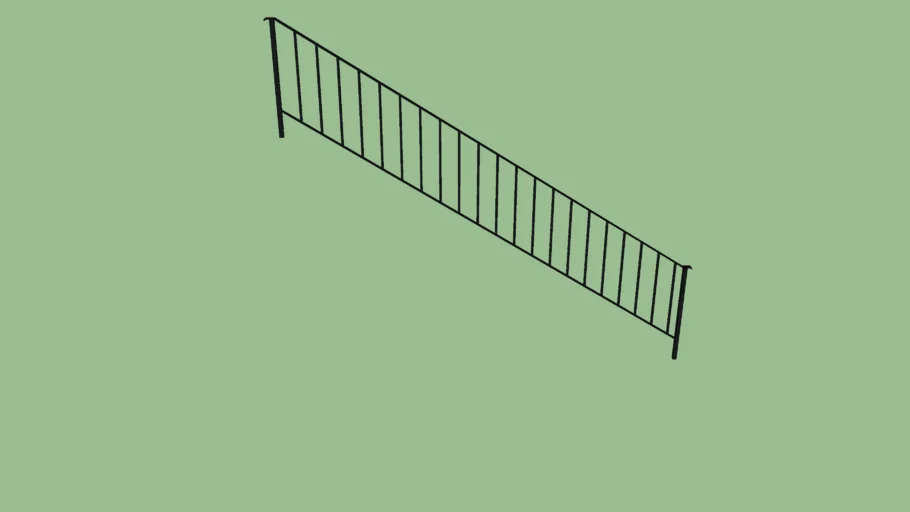 Handrail black metal | 3D Warehouse