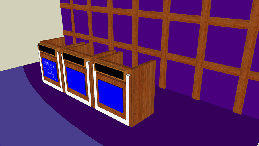 Jeopardy 'Sushi Bar' Set (Set 3) Podiums & Background | 3D Warehouse
