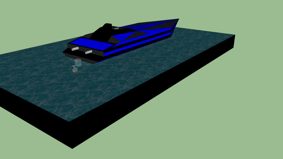 heavy super v hull offshore racer | 3D Warehouse