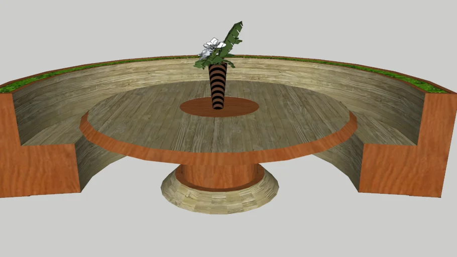 Garden Table and Bench | 3D Warehouse