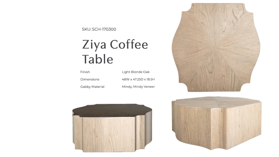 ZIYA SQUARE COFFEE TABLE - GABBY HOME | 3D Warehouse