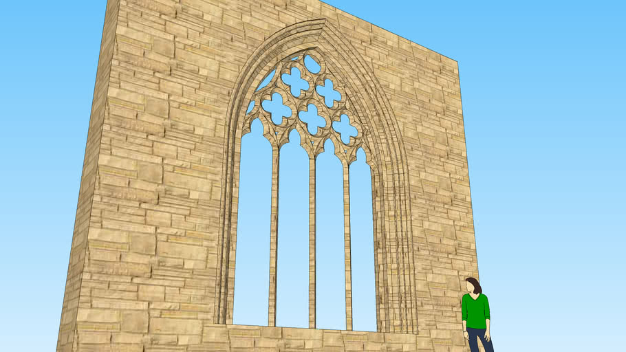 WINDOW WITH RAYONNANT GOTHIG TRACERY | 3D Warehouse