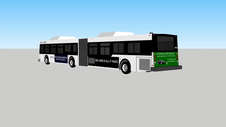 1998 new flyer d60lf shuttle | 3D Warehouse