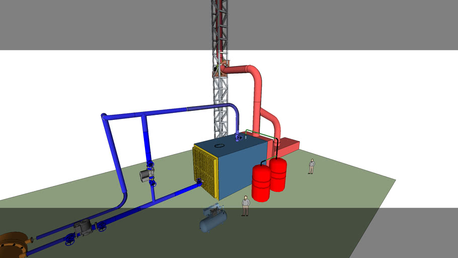 wasteheat recovery boiler system | 3D Warehouse