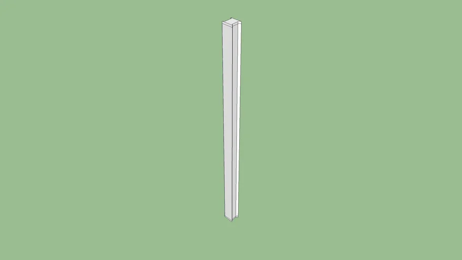 Modular cubicle 4 way pole | 3D Warehouse