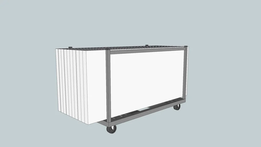 Folding Table Storage Cart 6' tables | 3D Warehouse
