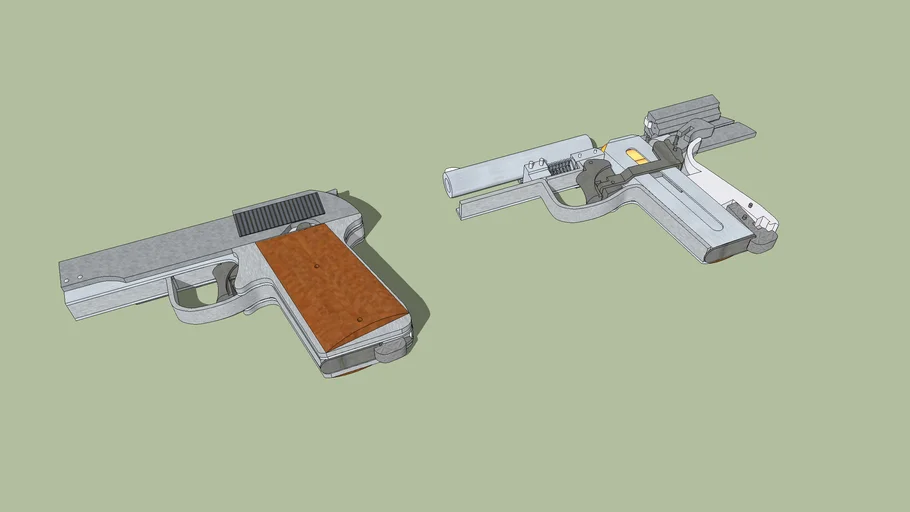 DIY Sheet Metal Self Loading Pistol MK-3 | 3D Warehouse
