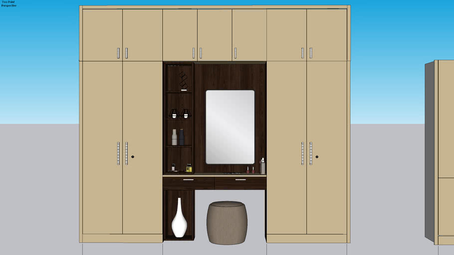 Wardrobe with Dressing Unit | 3D Warehouse