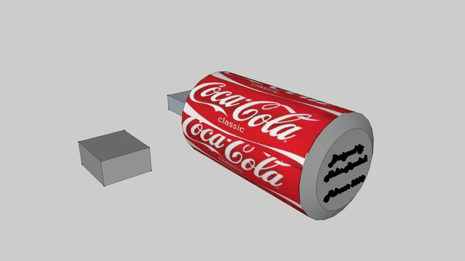 usb-stick cola dose mit deckel !!!!DRUCKBEREIT!!!! | 3D Warehouse