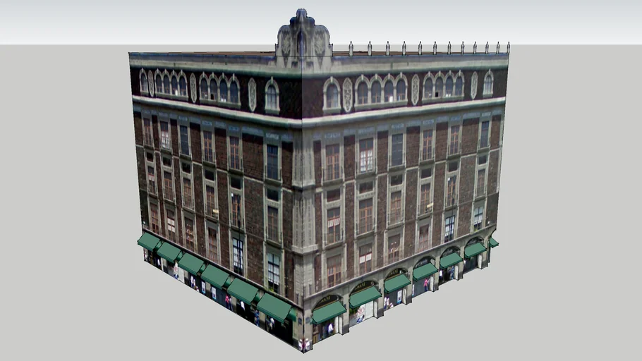 Edifico de la esquina de Francisco I Madero con Plaza de la Constitucion | 3D Warehouse