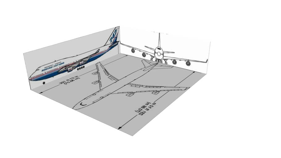 Boeing 747-400 House Colors Blueprint(FAIL) | 3D Warehouse