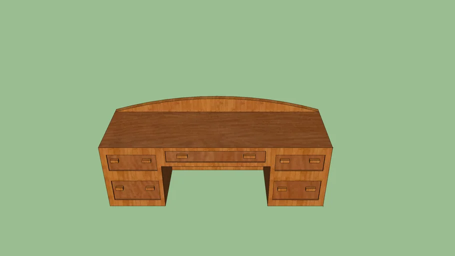 Simple Wooden Desk | 3D Warehouse