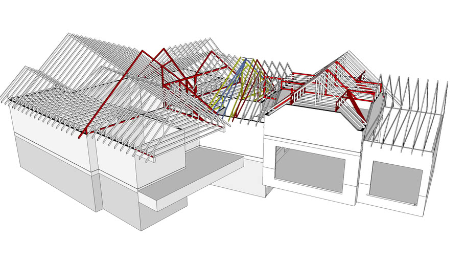 Ranch Home Rafters | 3D Warehouse