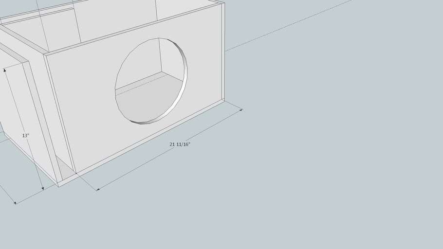 1.8 cu ft 31hz sub box | 3D Warehouse