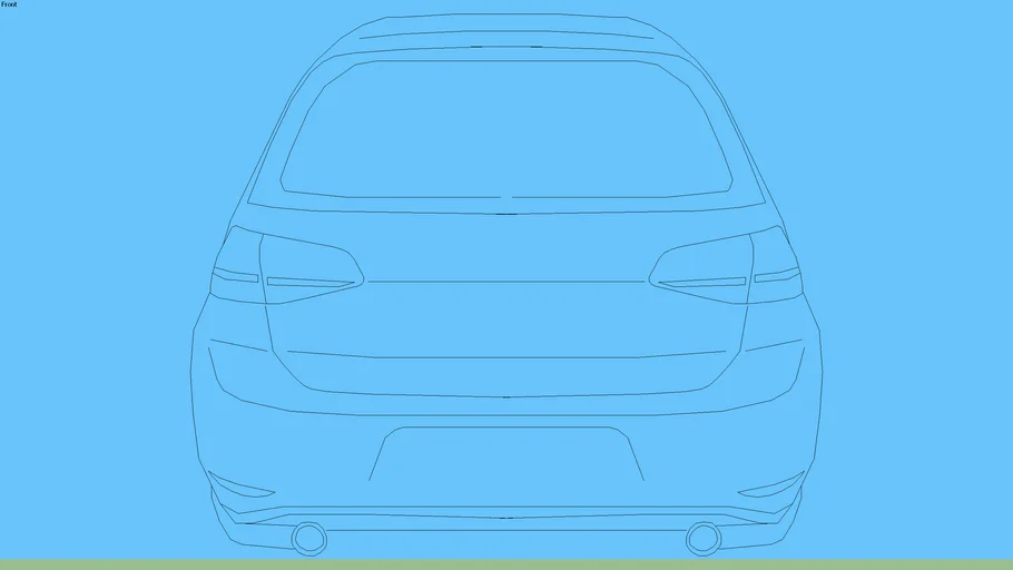 GENERIC 2D CAR BACK VIEW | 3D Warehouse