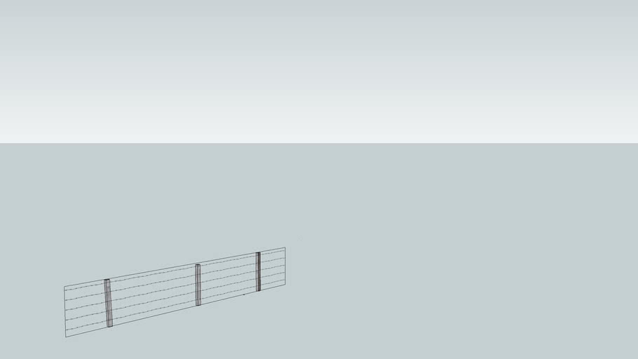Barbed wire fence | 3D Warehouse