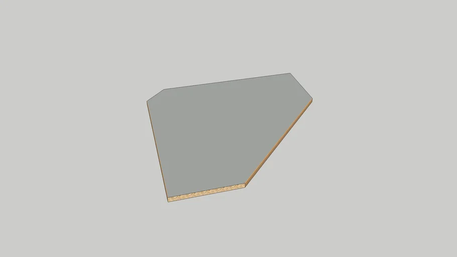 SSG Tabletop corner Table 400 (750 mm) Item No. 200377 | 3D Warehouse