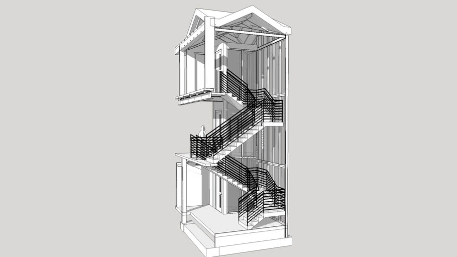Elevator Stair Tower South | 3D Warehouse