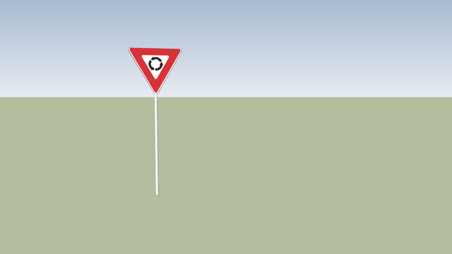 Roundabout Yield Sign | 3D Warehouse
