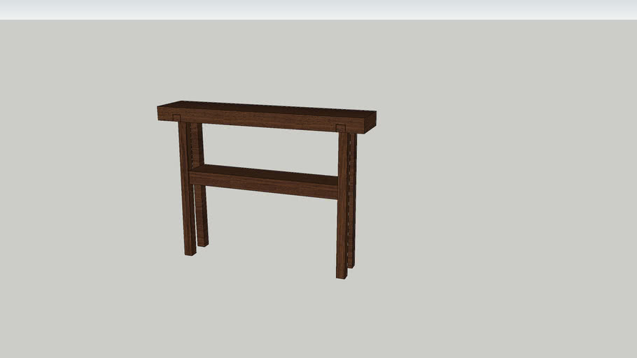 West Elm Rustic Acacia Console | 3D Warehouse