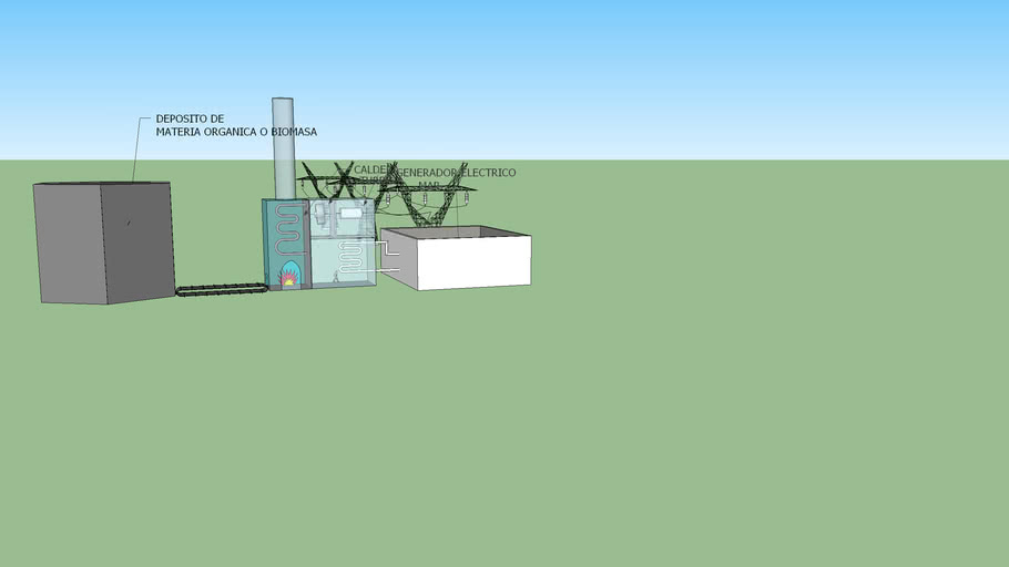 Generador de energía eléctrica a partir de biomasa | 3D Warehouse